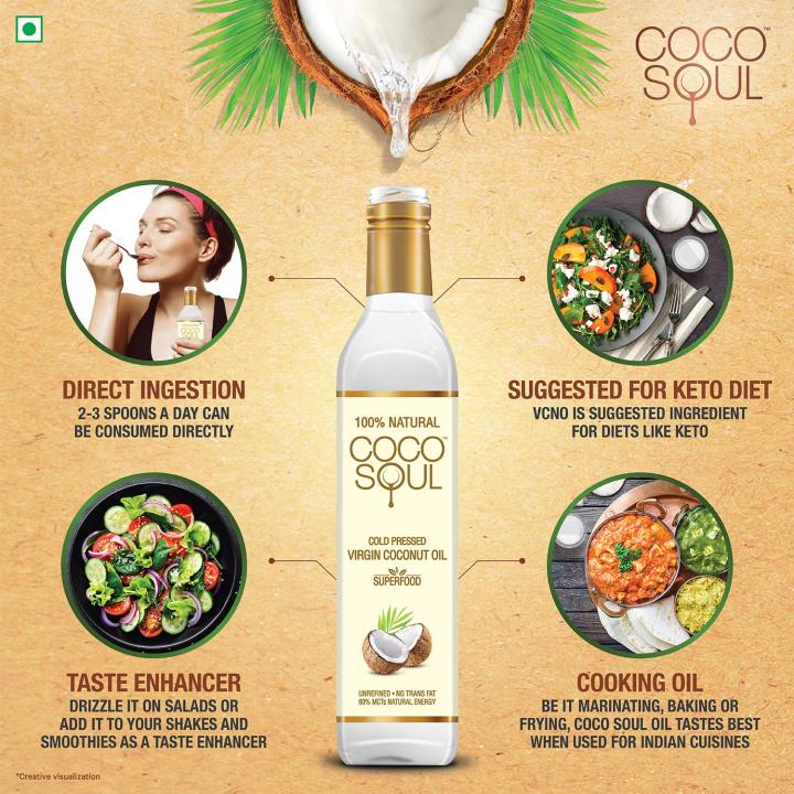 Coco Soul Cold Pressed Natural Virgin Coconut Oil, from The Makers of ...