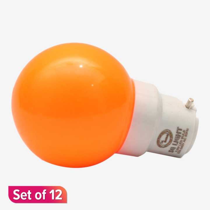 Orange Led Light Bulb Set Of 12 0.5 Watt | Daraz.com.np