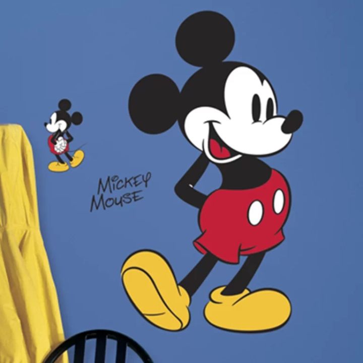 Mickey Mouse Peel and Stick Wall Decal Wall Stickers 60cm x 30cm ...