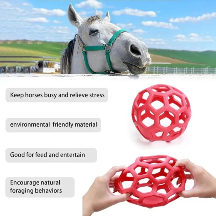 Multipurpose TPR Horse Treat Ball 5.5inch Red/Blue/Green Hanging ...