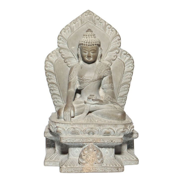 Grey Lord Buddha Design Stone Showpiece | Daraz.com.np