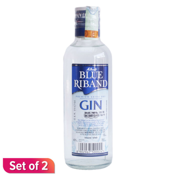 Blue Riband Premium Extra Dry Gin 180ml Set of 2 | Daraz.com.np