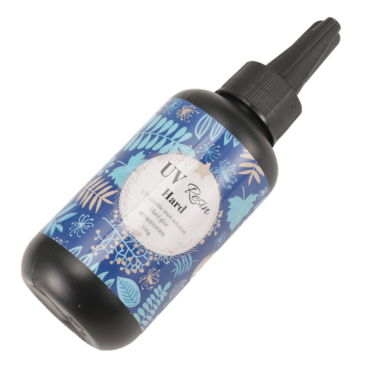 UV Resin - 100G Crystal Clear Hard Type Glue Ultraviolet Curing Epoxy Resin for DIY Jewelry ...