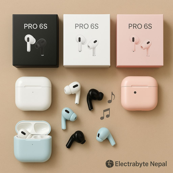 True Wirelees Airpods Pro 6S Powerful Sound Premium Quality | Daraz.com.np