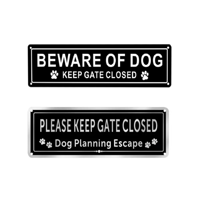 Beware of Dog Sign, Aluminum, Keep Gate Closed Sign | Daraz.com.np