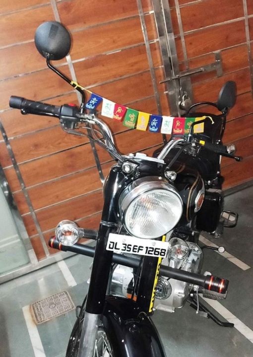 1pcs- Aric Tibetan Buddhist Prayer Flags For Motorbike/ Bike, Scooter, Cycle (5.3x3.9cm x 70cm ...