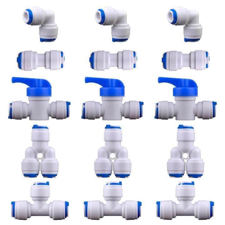 1/4inch OD Quick Connect Push Fit Water Tube Fitting Adaptor for RO ...