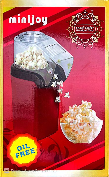 Minijoy 1200W Hot Air Popcorn Maker | Fat-Free Healthy Popcorn Machine ...