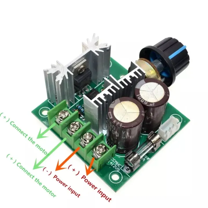 DC 12V to 40V 10A PWM DC Motor Speed Regulator Governor Speed ...