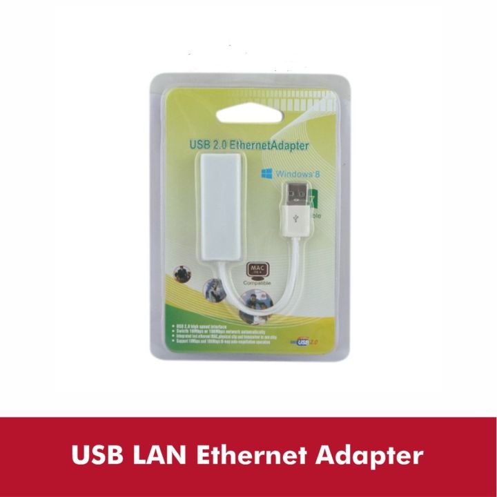 Adapter USB 2.0 Male To Ethernet LAN UTP RJ45 Female | Daraz.com.np