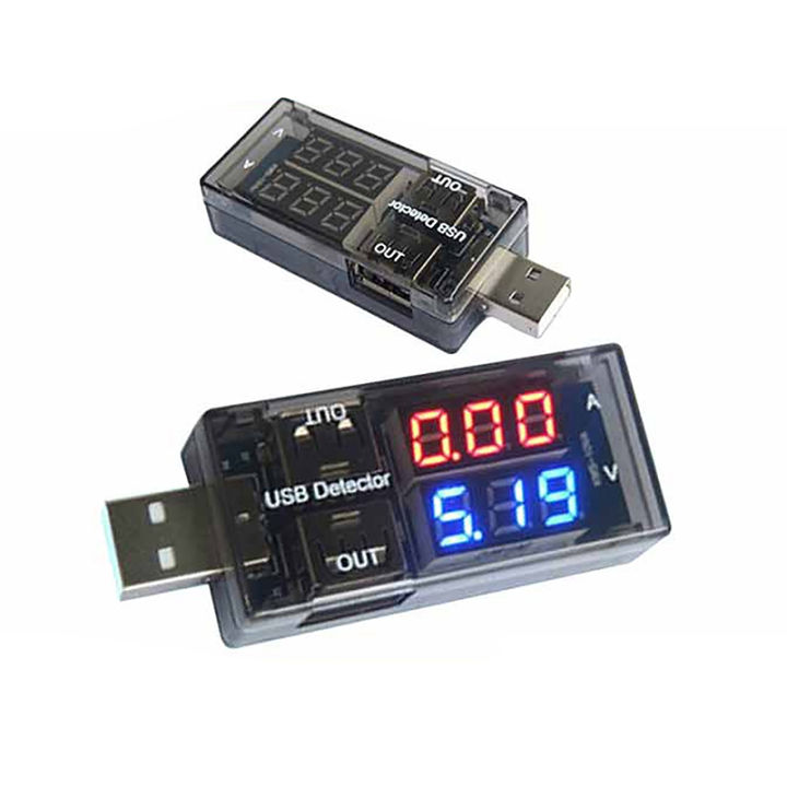 USB Voltage Meters Current Voltage Power Tester Dual Digital Display ...