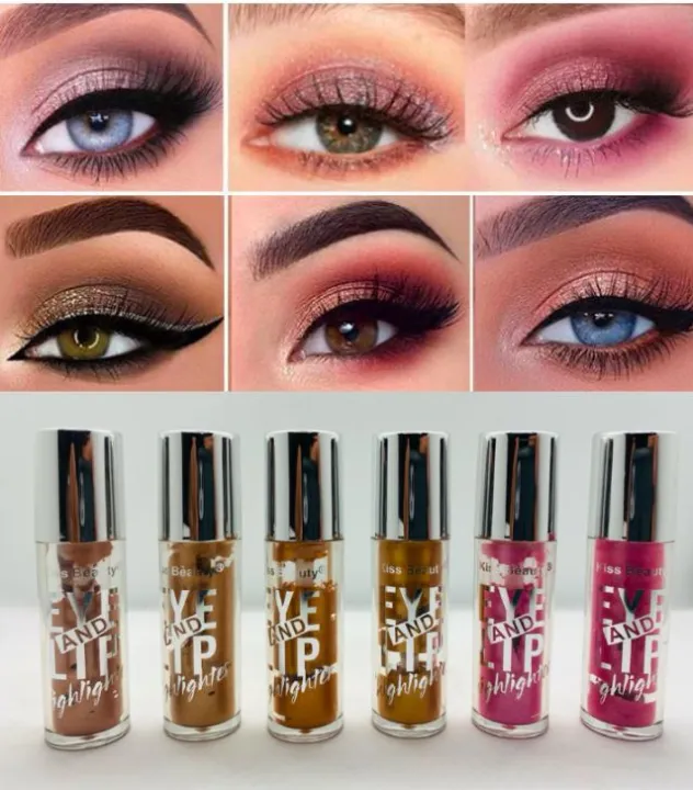 6 Pieces / A Pack Radiant Shimmer Liquid Highlighter Eyeshadow– Glowing ...