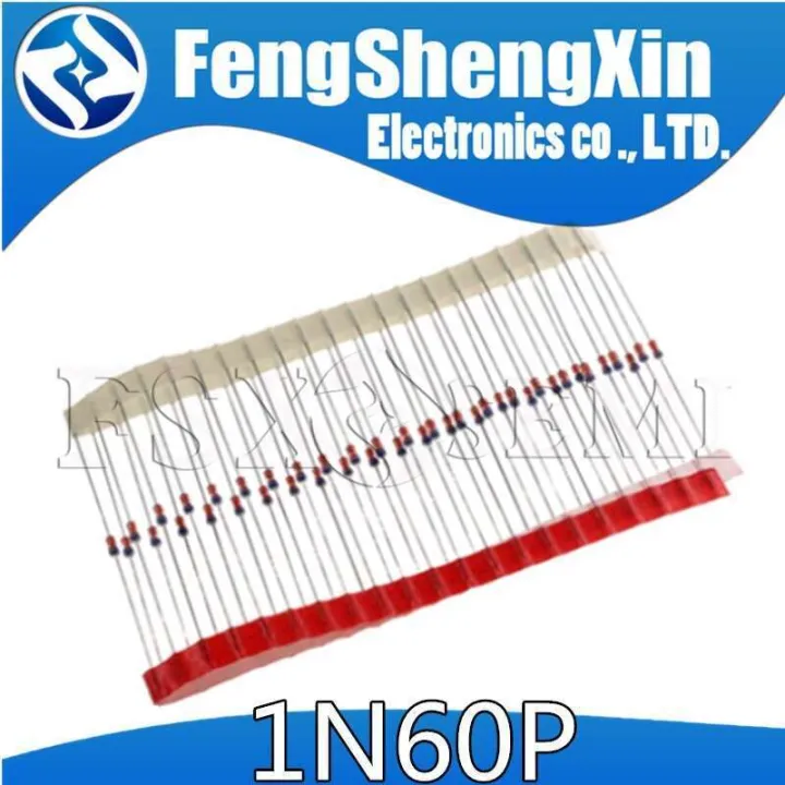 100pcs/lot 1N60 1N60P Schottky Germanium Diode TV Radio FM Detection DO ...