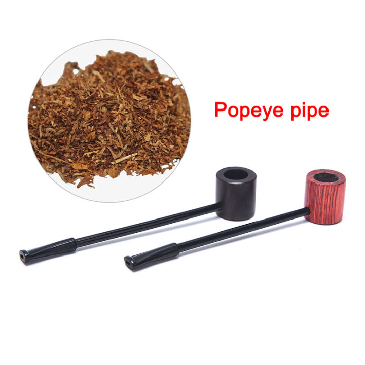 Ebony Wood Pipe Smoking Pipes Portable Smoking Pipe Herb Tobacco Pipes ...