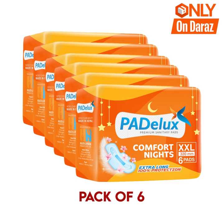 Padelux Comfort Nights XXL Sanitary Pads | Daraz.com.np