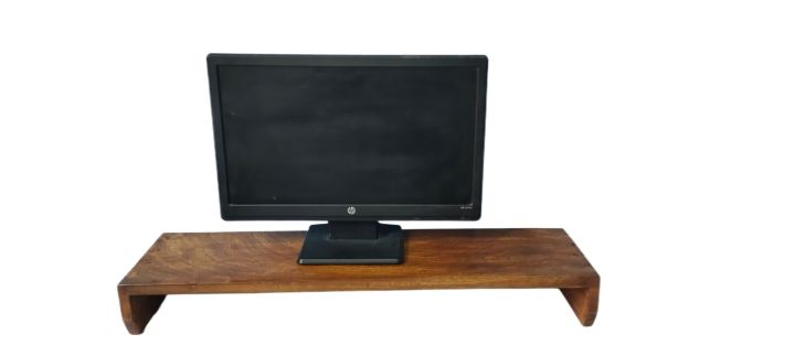 24" Aesthetic Nepali Mango Wood Ergonomic Monitor Stand | Monitor Riser ...