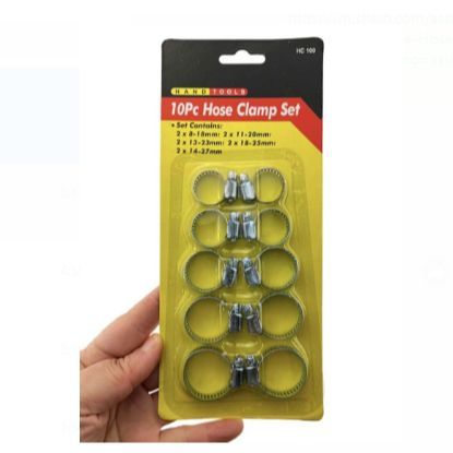 10pcs/Set Carbon Steel Hose Clamp Set, Simple Hose Clamp Kit For Home ...