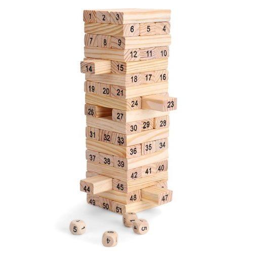 Jenga Number Wooden Blocks 54 Pieces | Daraz.com.np
