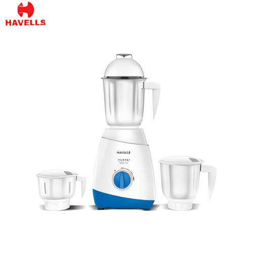 Havells Aspro 600 watt Mixer Grinder with 3 Jar (White & Light Blue ...