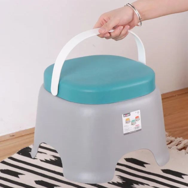 Plastic Stool Non-Slip Portable Stackable With Handle And Rounded Edges ...