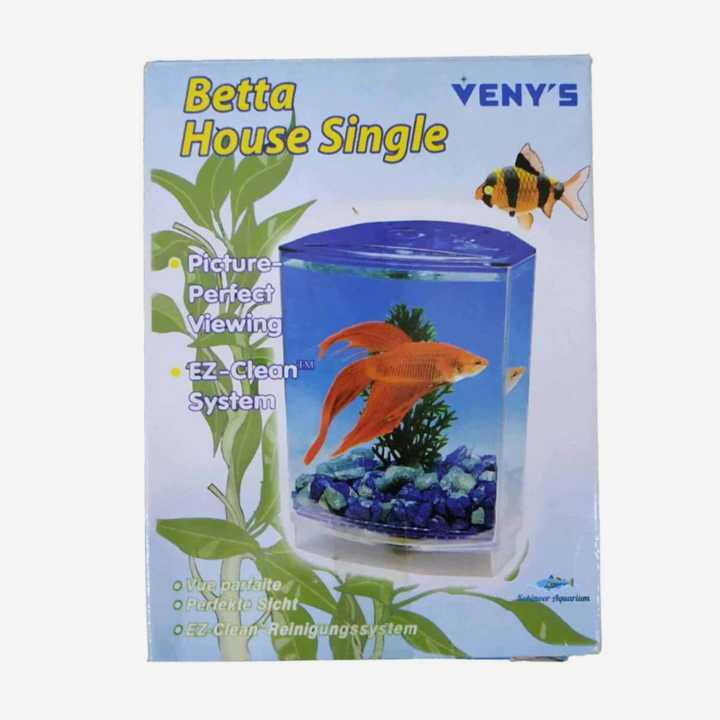 Betta House Single Plastic Aquarium With Plant | Daraz.com.np