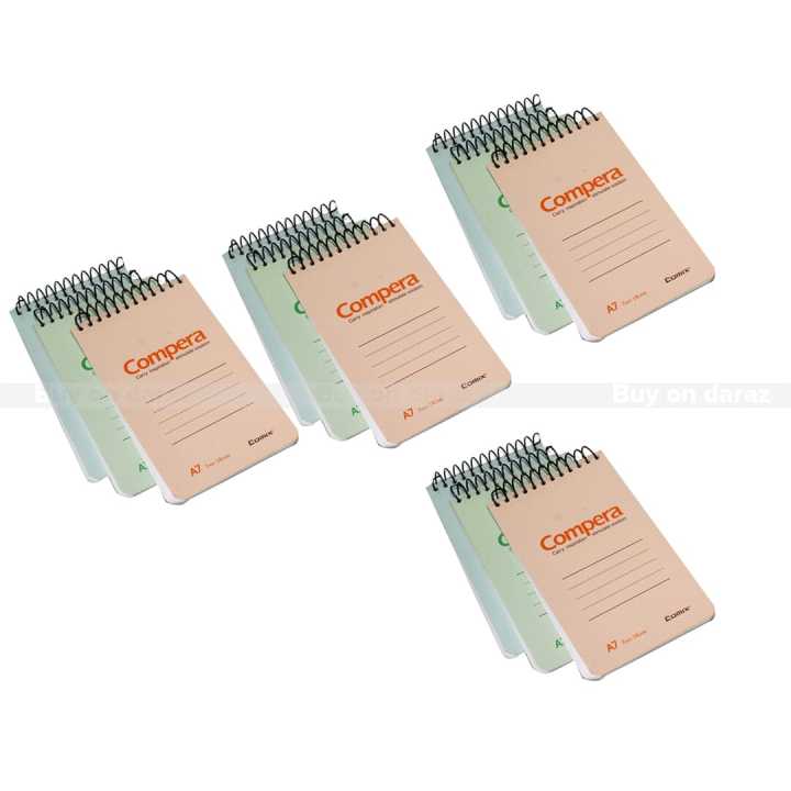 12 Set Of Compera A7 Pocket Spiral Note Book | Daraz.com.np