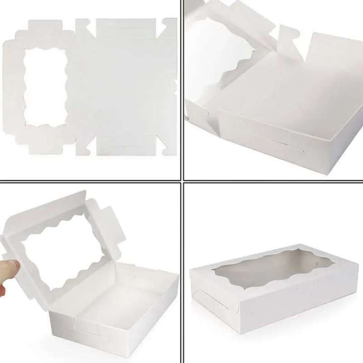 10pcs With Window Bakery Pastry Boxes For Cake Pastries Chocolates ...