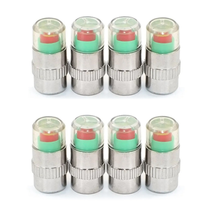 NCANRUI 8Pc Car Tire Pressure Indicator Tire Pressure Gauge Indicator ...