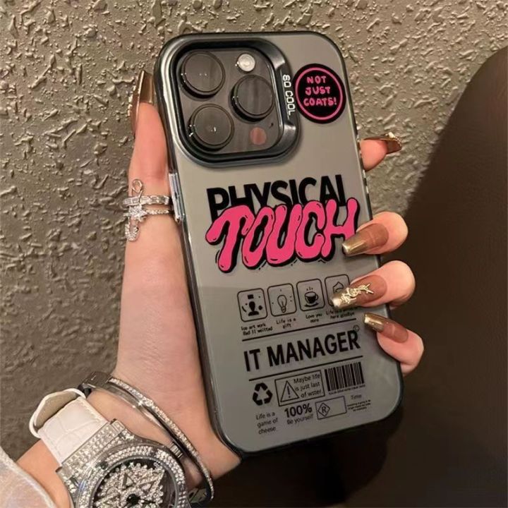 Creative Fashion Art Button English Letter Labels Phone Case Compatible ...