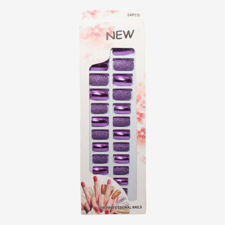 Purple Fake Artificial Nails | Daraz.com.np