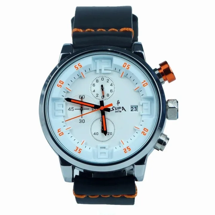 Supa White Dial Sport Conograph Watch For Men | Daraz.com.np