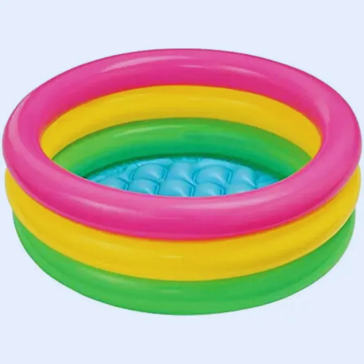 Deluxe Inflatable Kids Tub Pool – Sunset Glow Multi-Color Bath Pool for ...