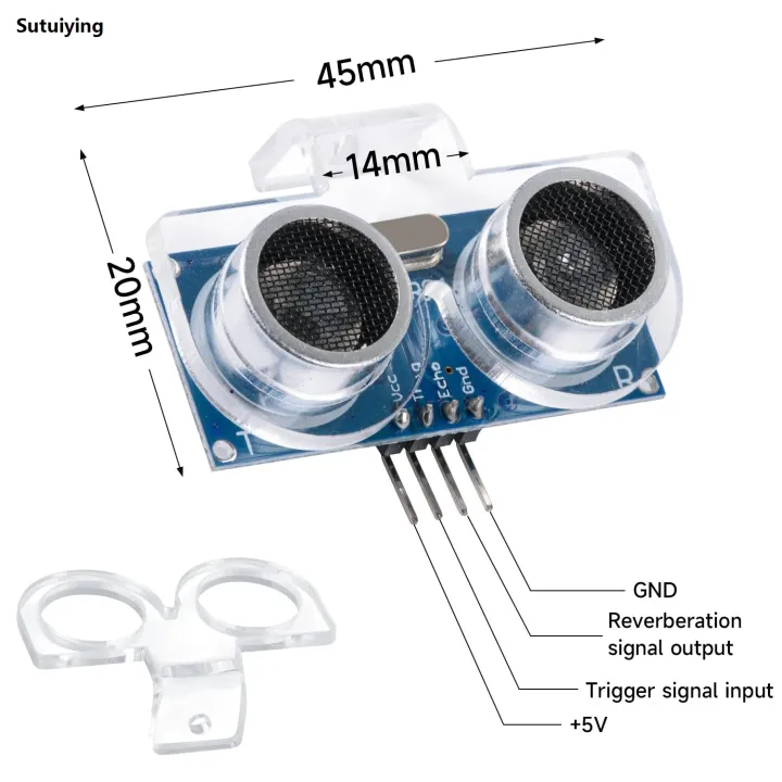 Sutuiying 2pcs Ultrasonic Sensor Module HC-SR04 for Arduino, Distance ...