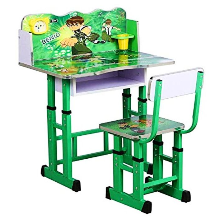 Metal And Wood Study Table And Chair Set For Kids / table-chair - Study ...