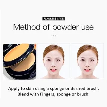 CVB 2 in 1 Teint Matt Foundation Pressed Compact Powder for Buildable ...