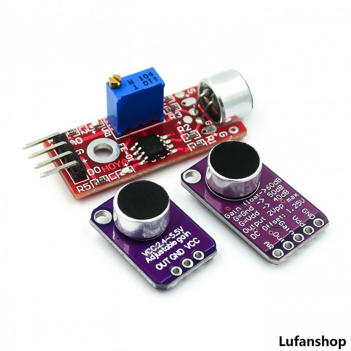 LufanshopPortable Electret Microphone Amplifier Stable MAX9814 MAX4466 ...