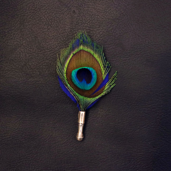 Pure Silver peacock feather Brooch For Men | Daraz.com.np