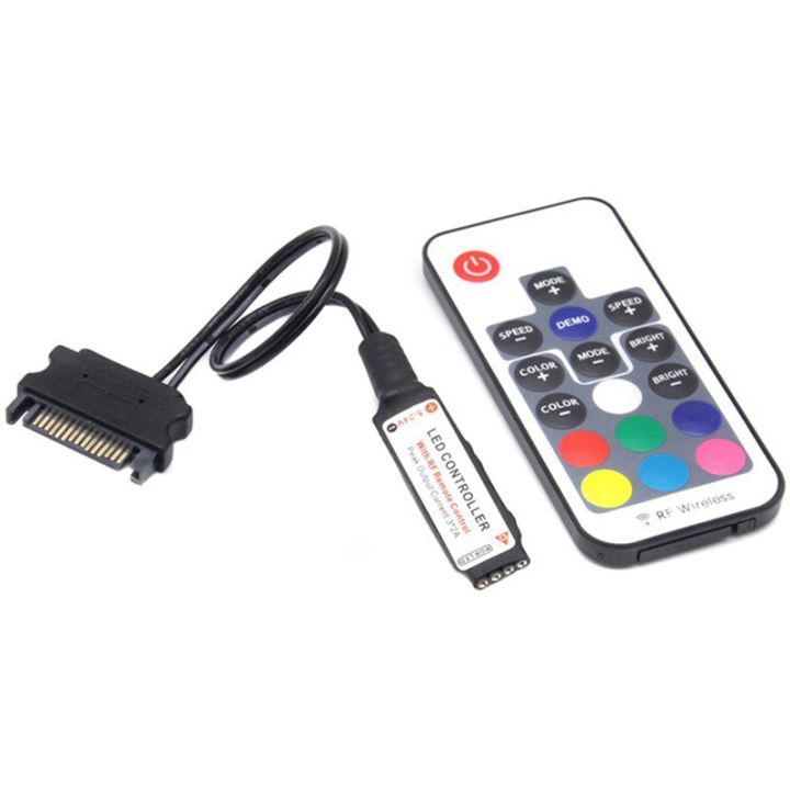NAMUNY RF17 Keys Remote DC 12V Wireless SATA RGB Controller for PC ...