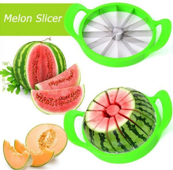 Watermelon Cutter Cantaloupe Melon Slicer Stainless Steel Kitchen Fruit ...