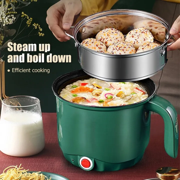 220V Non Stick Electric Mini Cooking Pot – Multipurpose Ramen Noodle ...