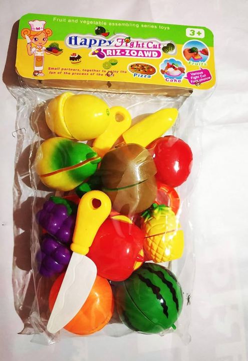 MUSKAN TOYS Realistic Sliceable 10 Pcs Fruits Cutting Play Toy Set ...