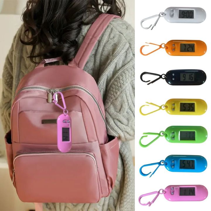 Backpack Pendant Digital Electronic Clock Mini Backpack Electronic Oval ...