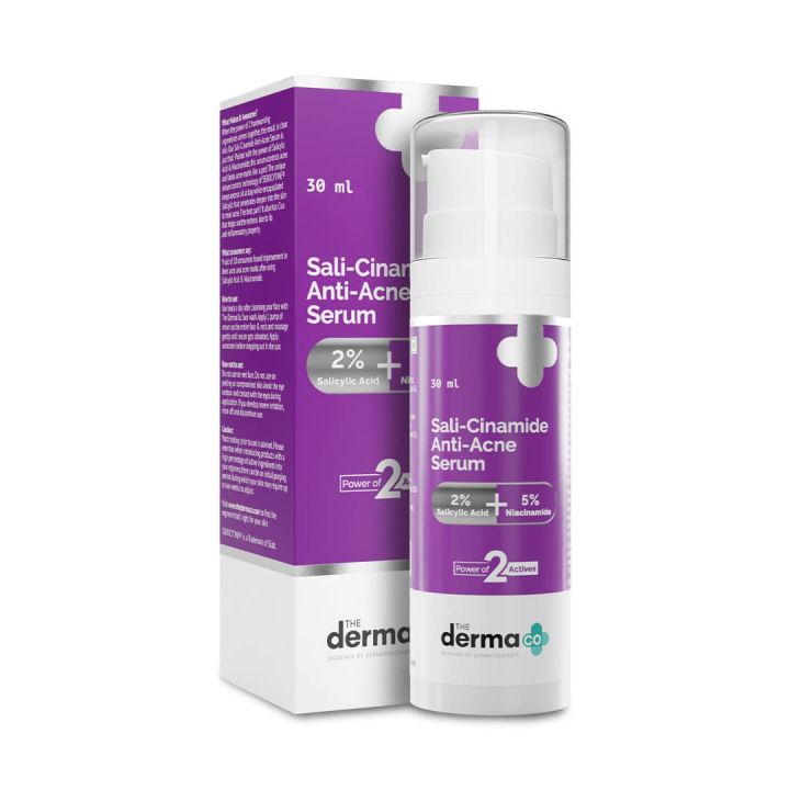 The Derma Co SaliCinamide Anti-Acne Face Serum with 2% Salicylic Acid ...