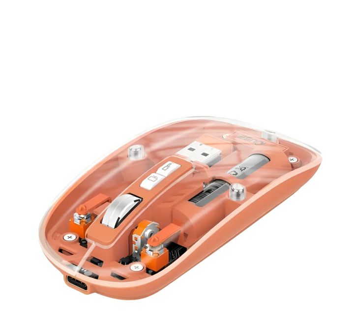 Wireless Bluetooth Transparent Mouse, Triple Mode (BT5.1+ BT5.1+ 2.4GHz ...