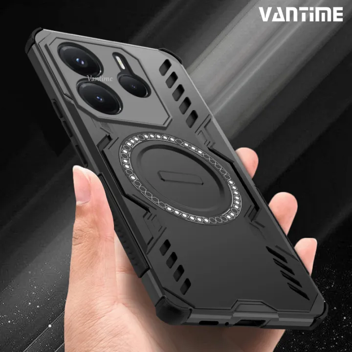 Vantime Case for Xiaomi Redmi Note 14 5G Heat Dissipation Armor Shockproof Hard Back Cover ...