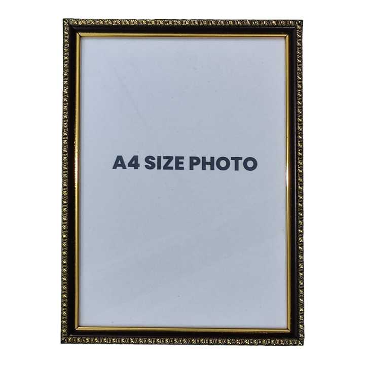 Brown Color Single Border Wooden Photo Frame A4 Size | Pattern Border ...