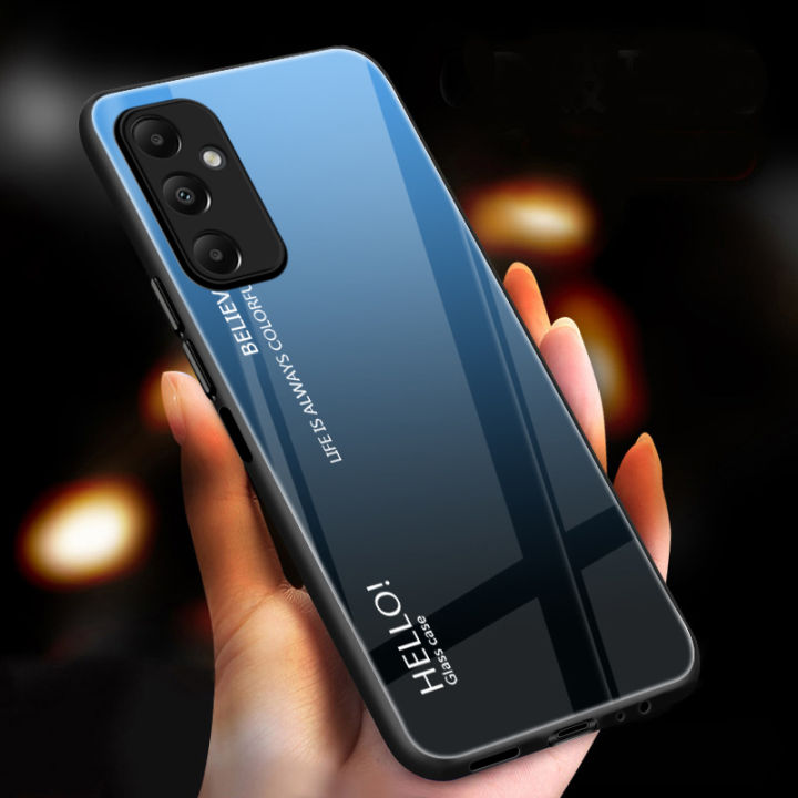 Vantime Case For Samsung Galaxy A05s Glossy Glass Gradient Back Hard