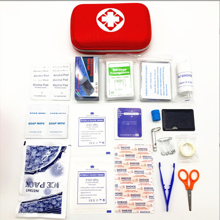 CE FDA certified 18 kinds of 44-piece family outdoor EVA first aid kit ...