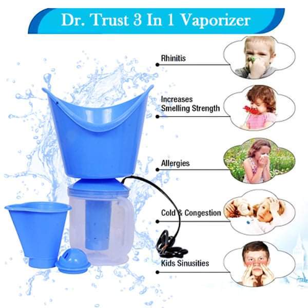 Dr Trust 3 In 1 Steam Vaporizer, Nose Steamer, Cough Steamer, Nozzle ...