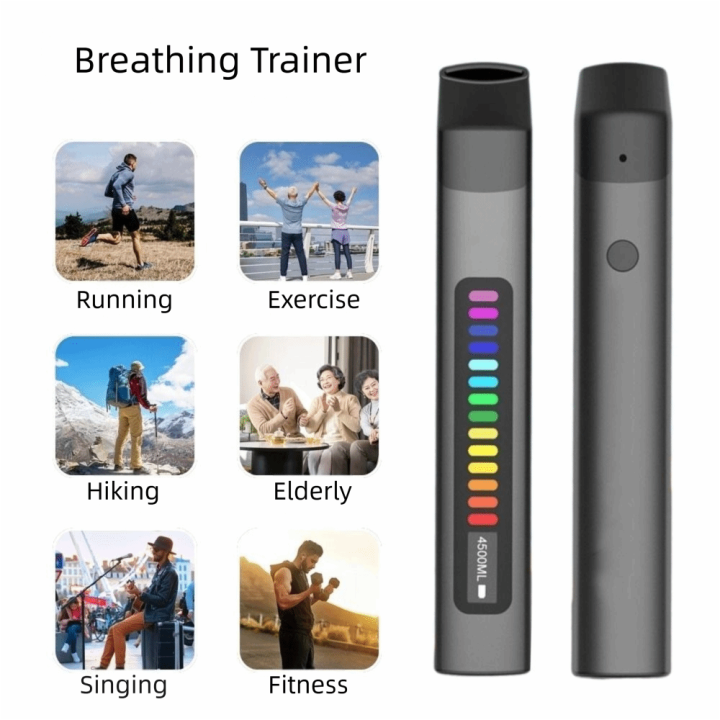 Breath Monitor App Portable Breathing Trainer Smart Electronic ...